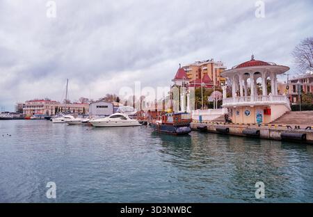 Beautiful view of a Port of Sochi Stock Photo - Alamy