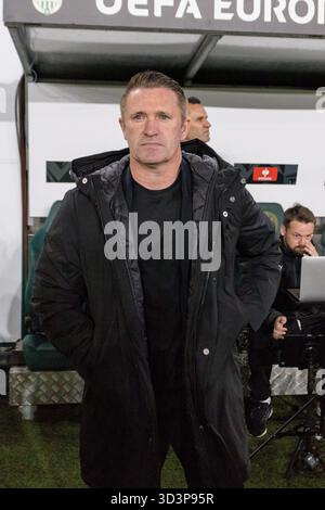 Ferencvaros head coach Robbie Keane ahead of the UEFA Europa League ...
