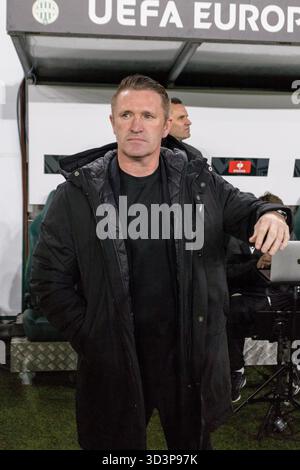 Ferencvaros head coach Robbie Keane ahead of the UEFA Europa League ...
