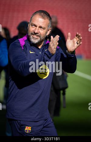 Barcelona's new coach Hansi Flick and Barcelona FC President, Joan ...