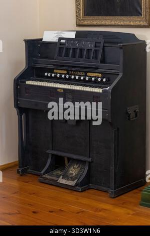 The antique pump organ & bellows of the Church of San Jeronimo ...
