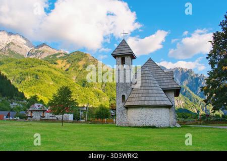 The Church of Theth "Kisha e Thethit", located in the remote village of ...