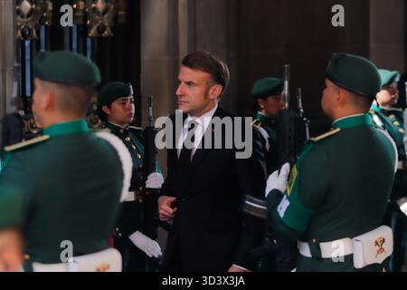 French President Emmanuel Macron attends a meeting as part of the ...