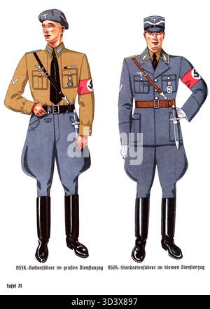 A 1943 colour plate from the Organisationsbuch der NSDAP depicts ...