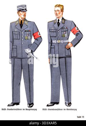 A 1943 colour plate from the Organisationsbuch der NSDAP depicts ...