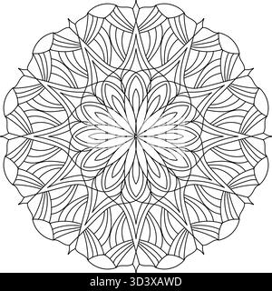 Intricate Mandala Coloring Pages for Relaxation and Fun Stock Vector ...