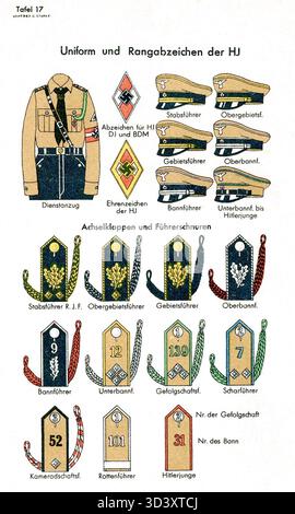 This chart from the 1937 booklet 'DEUTSCHE UNIFORMEN' illustrates the ...