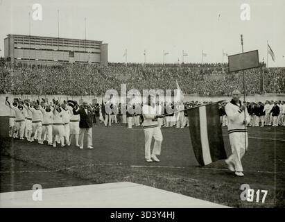 The image shows the opening ceremony of the 1928 Summer Olympics in ...