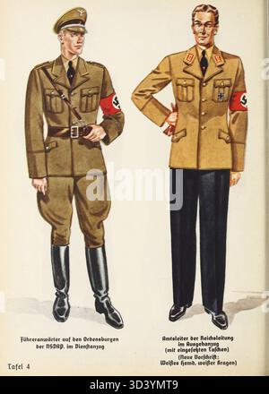 The 1936 NSDAP organizational book features the uniforms of the NSKK ...
