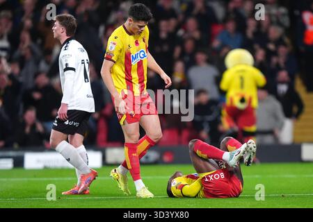 Watford's Marc Bola during the Sky Bet Championship match at St Andrew ...