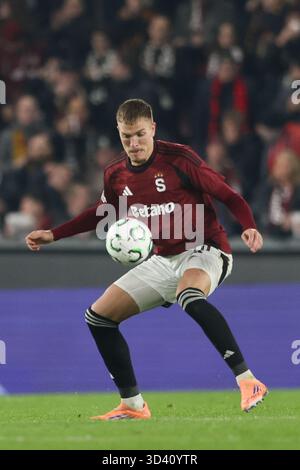 Jan Kuchta (C) of Sparta Praha seen during the UEFA Conference League ...