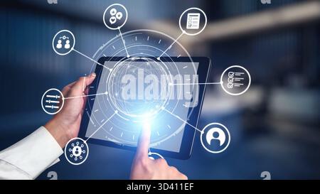 Personalization icons showing customization, user profile and ...