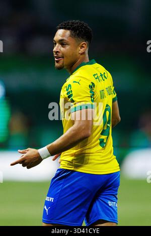 Vitor Roque of Palmeiras during a match against Vitória in an early ...