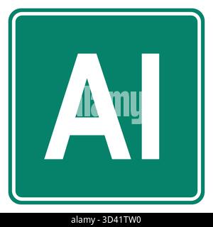 Artificial intelligence and road sign Stock Photo - Alamy