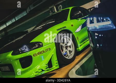 Front view of a lime green custom 4x4 extreme prototype. Features ...