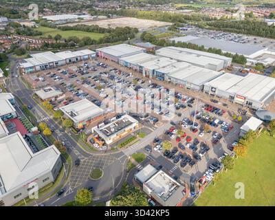 Aerial view of Middlebrook Retail & Leisure Park Shopping Centre near ...
