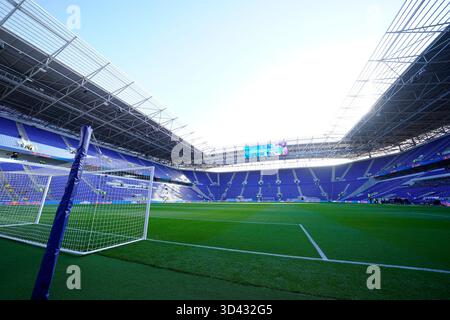 A general view of Hill Dickinson Stadium ahead of the Premier League ...