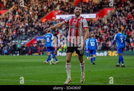 Finn Azaz of Southampton celebrates his goal to make it 0-1 during the ...