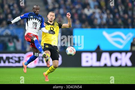 from left: Jean-Luc Dompe, Omar Megeed (HSV Hamburg) Freiburg, January ...