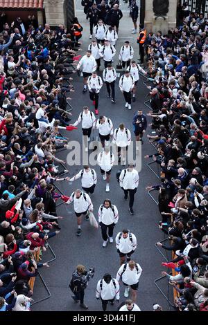 England players arrive ahead of the Quilter Nations Series match at the ...