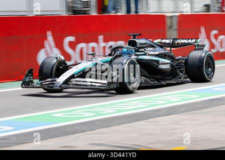 George Russell (GBR) Mercedes AMG Formula One Team W17 leads at the ...