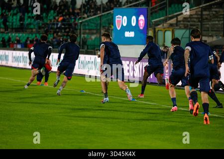 Cosenza players during the pre-match of Serie C football match between ...