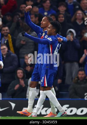Joao Pedro of Chelsea scores and celebrates, 1-0, during the Chelsea v ...