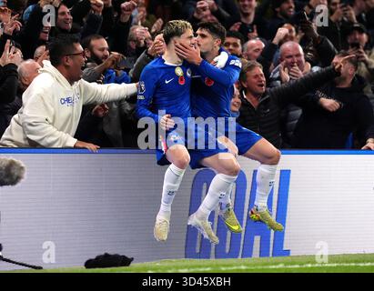 Chelsea's Alejandro Garnacho celebrates scoring their side's first goal ...