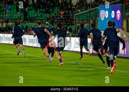 Cosenza players during the pre-match of Serie C football match between ...