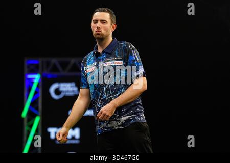 Alex Spellman during their match against Gabriel Clemens on day three ...
