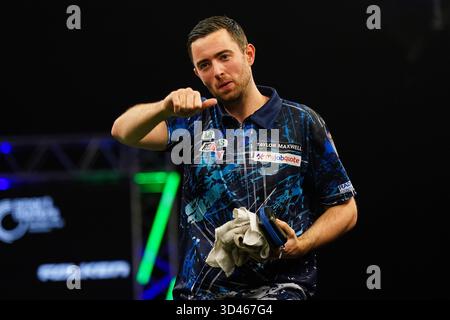 Alex Spellman during their match against Gabriel Clemens on day three ...