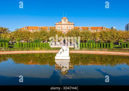 Parliament of Catalonia building in Barcelona, Spain. Government of ...