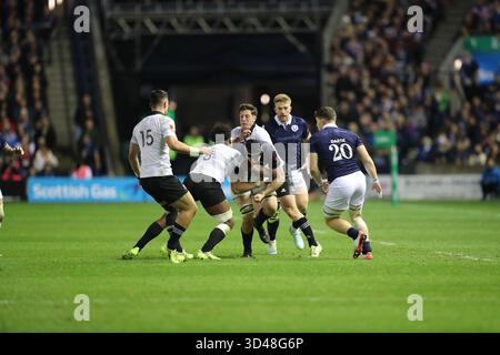 Peter Lakai New Zealand is tackled by Sam Underhill of England during ...