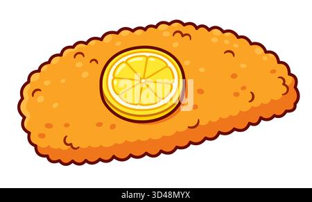 Wiener schnitzel, Milanesa, Tonkatsu. Breaded cutlet with slice of ...