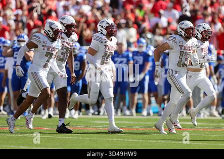 Texas Tech linebacker Jacob Rodriguez (21) runs the 40-yard dash at the ...