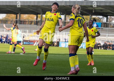 Ashleigh Neville (Tottenham Hotspur) celebrates after scoring during ...