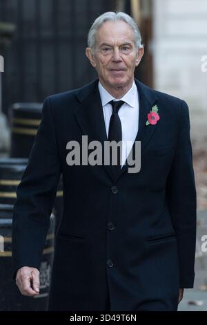 Tony Blair walks through Downing Street to attend the Remembrance ...