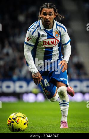 Tyrhys DOLAN of Espanyol Barcelona during the Spanish championship ...