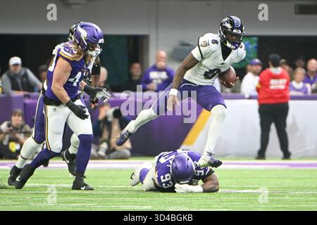 Minnesota Vikings defensive tackle Jonathan Allen lines up for a play ...