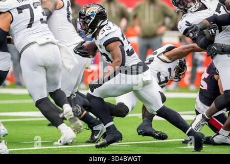 Jacksonville Jaguars running back Bhayshul Tuten (33) during an NFL ...