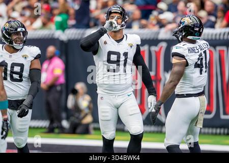 Jacksonville Jaguars defensive tackle Arik Armstead (91) rushes during ...
