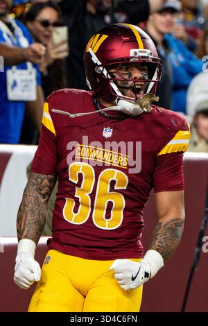 Washington Commanders Running Back Chris Rodriguez Jr. (36) brought ...