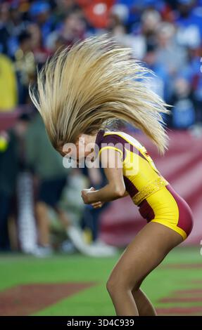 Washington Commanders cheerleaders perform during an NFL football game ...