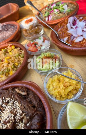 Typical Mexican Varied Food at Restaurant, Mexican Gastronomy, Mexico ...