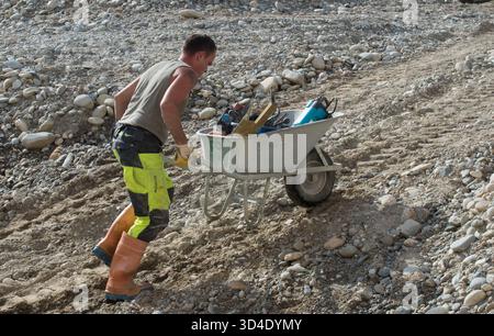 wheelbarrow for transporting and moving carriage at the construction ...
