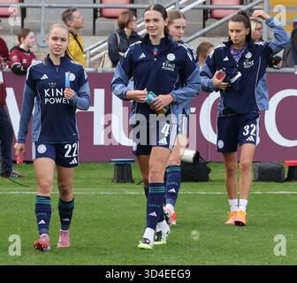 LONDON, ENGLAND - Leicester City's Nelly Las during the pre-match warm ...