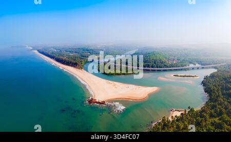Galgibaga beach aerial panoramic view at sunset. Galgibaga or Galgibagh ...