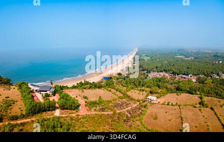 Gokarna Beach aerial panoramic view. Gokarna Beach is a major tourist ...