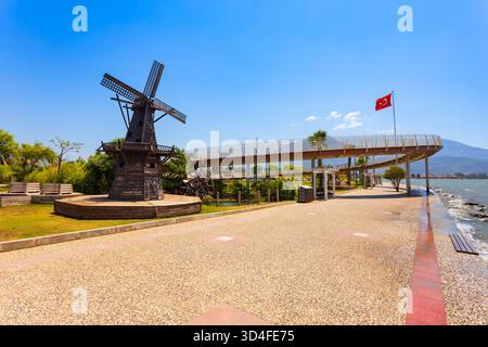 Seafront promenade at the Fethiye city centre. Fethiye is a city in ...