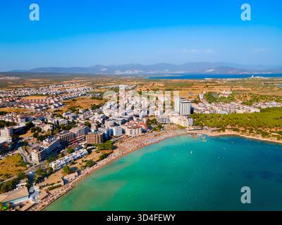 Didim city beach aerial panoramic view. Didim is a town in Aydin ...